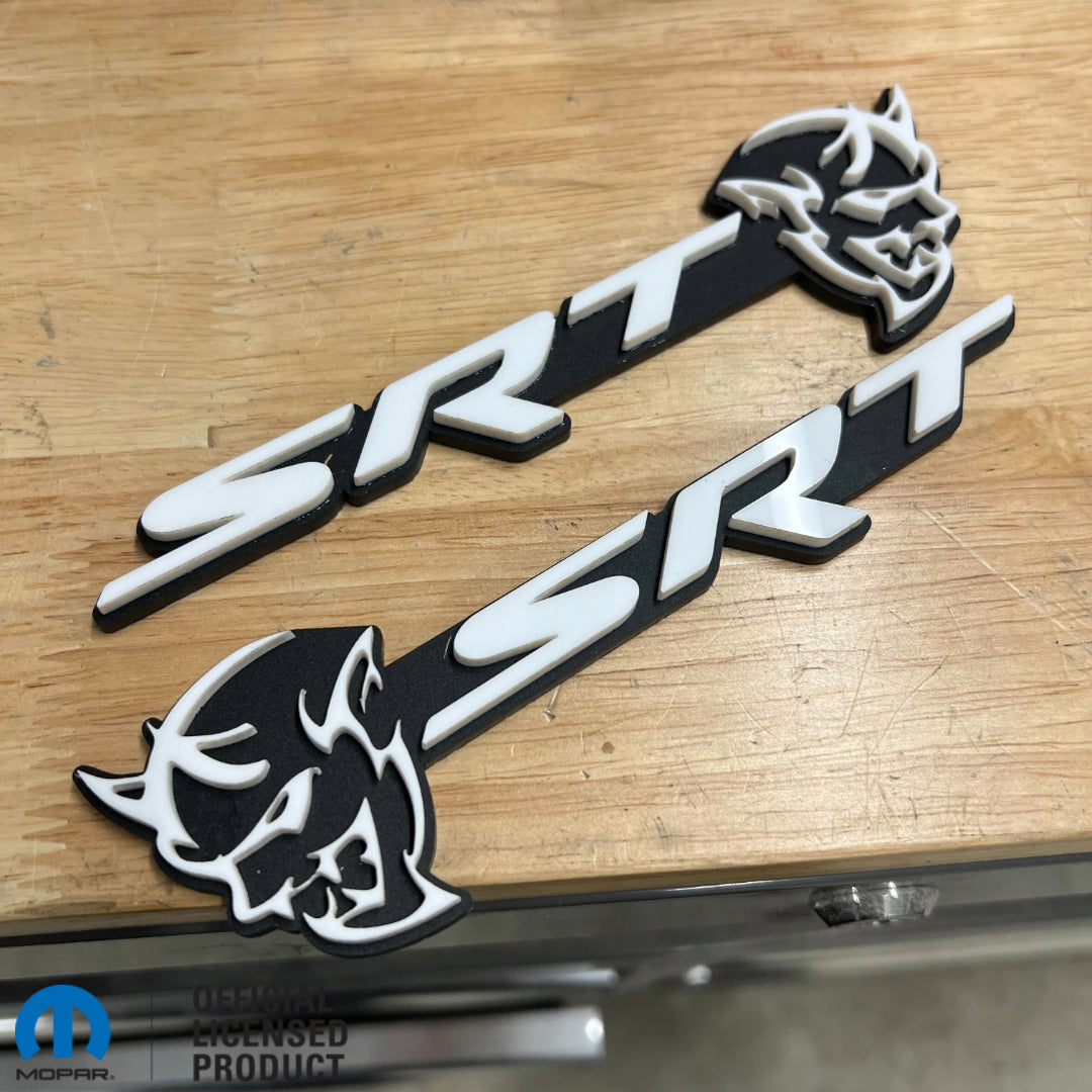 SRT® Demon® Badge Pair - Officially Licensed Product – Atomic Car Concepts