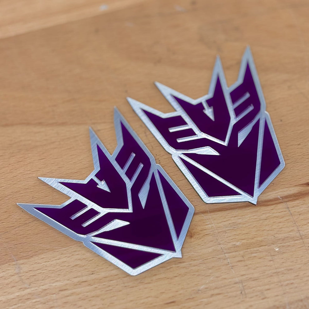 Mini Decepticon Inspired Icon Badge Pair – Atomic Car Concepts