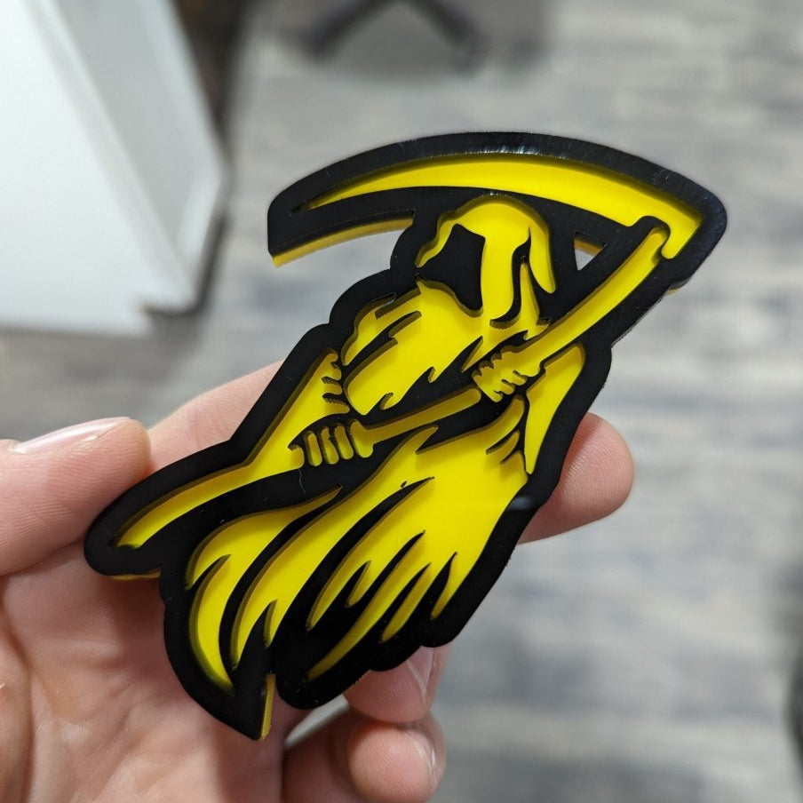 Grim Reaper Icon Badge Pair - Tape Mount – Atomic Car Concepts