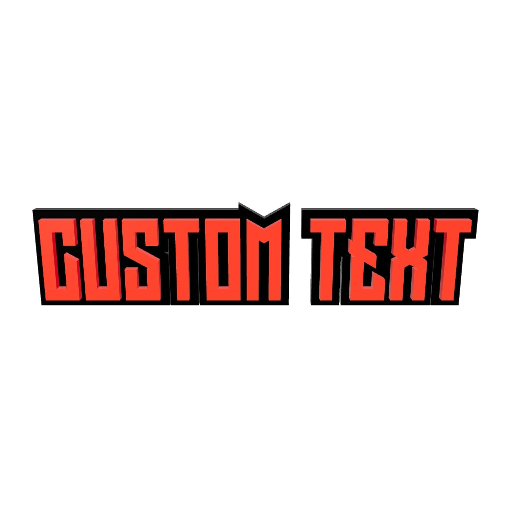 Custom Text Badges - Dual Layer – Atomic Car Concepts