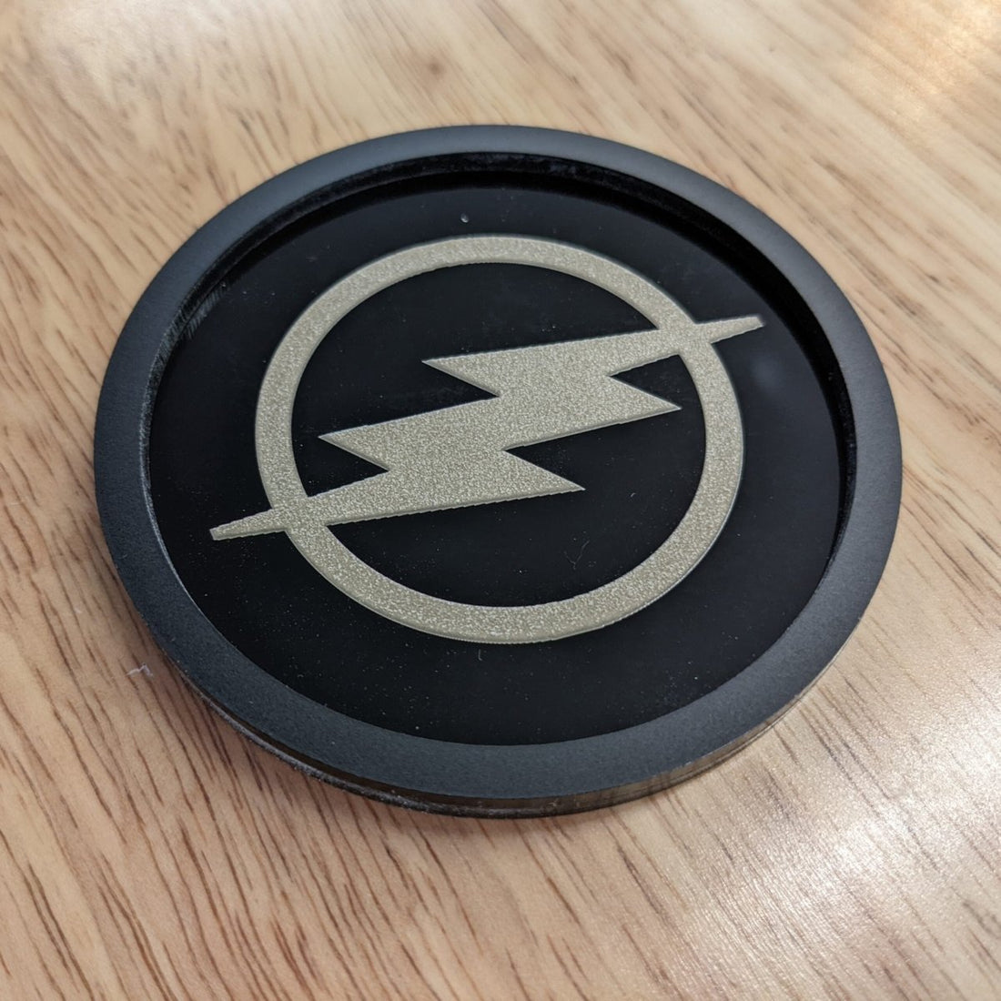 Cupholder Bottom - Lightning Bolt - Black – Atomic Car Concepts