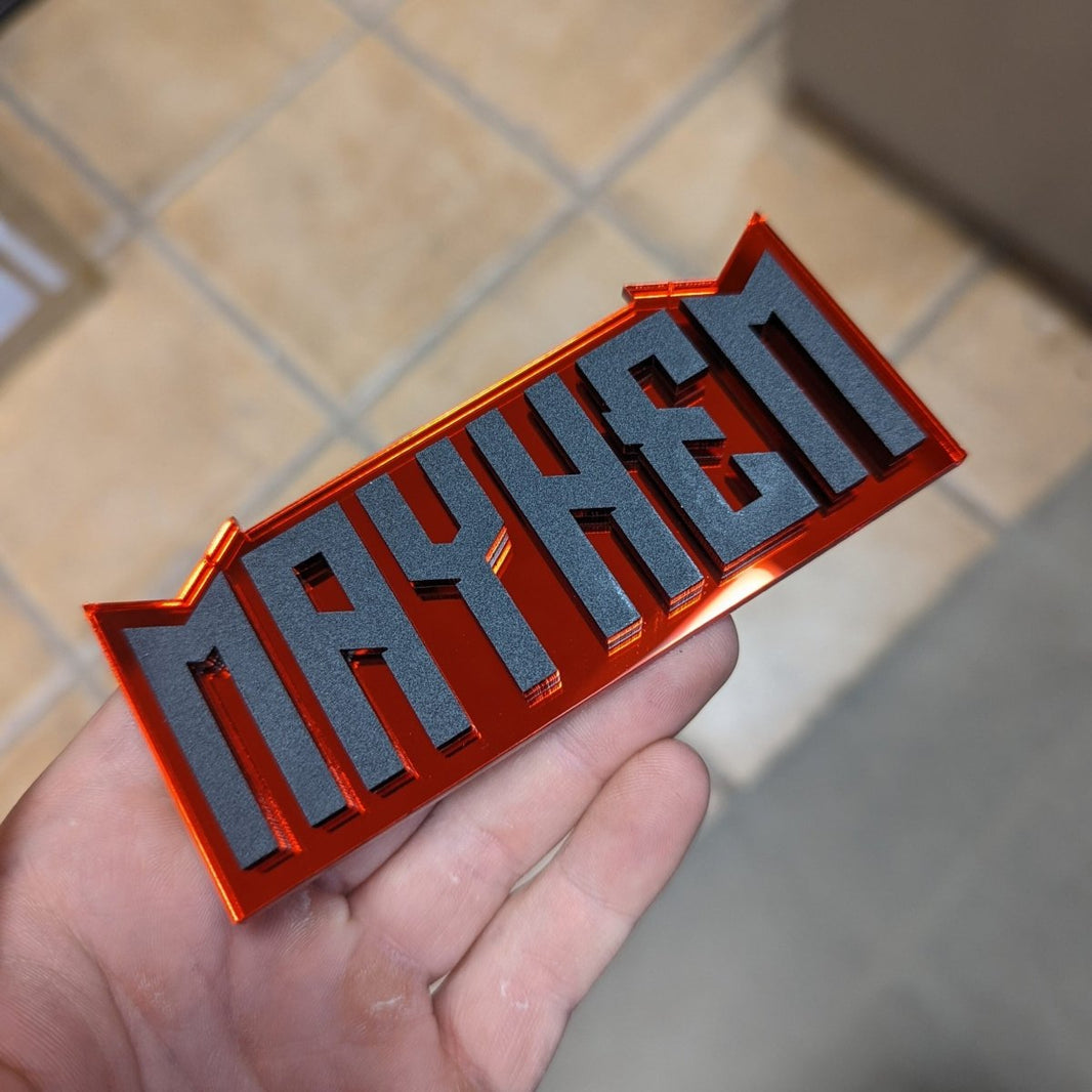 Custom Text Badges - Dual Layer – Atomic Car Concepts