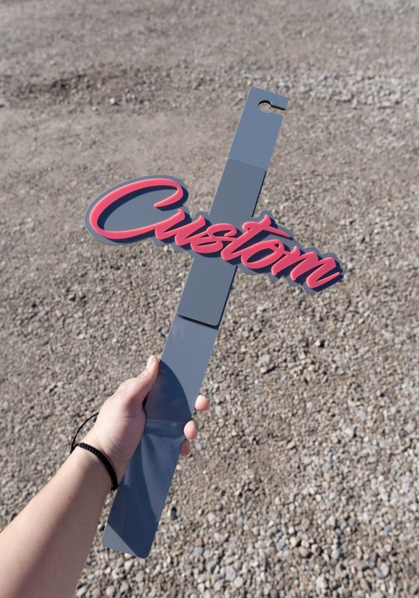 Custom Text Hood Prop - Script Font – Atomic Car Concepts