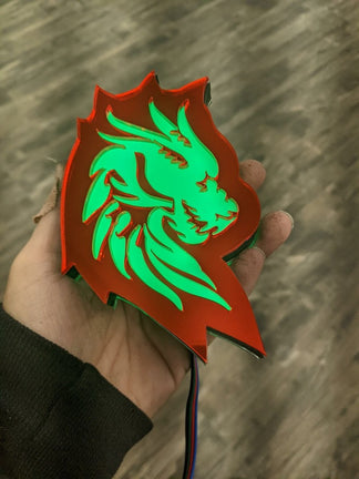 Fully Custom LED Light Up Car Emblem - Design Your Own - Custom Mounti ...