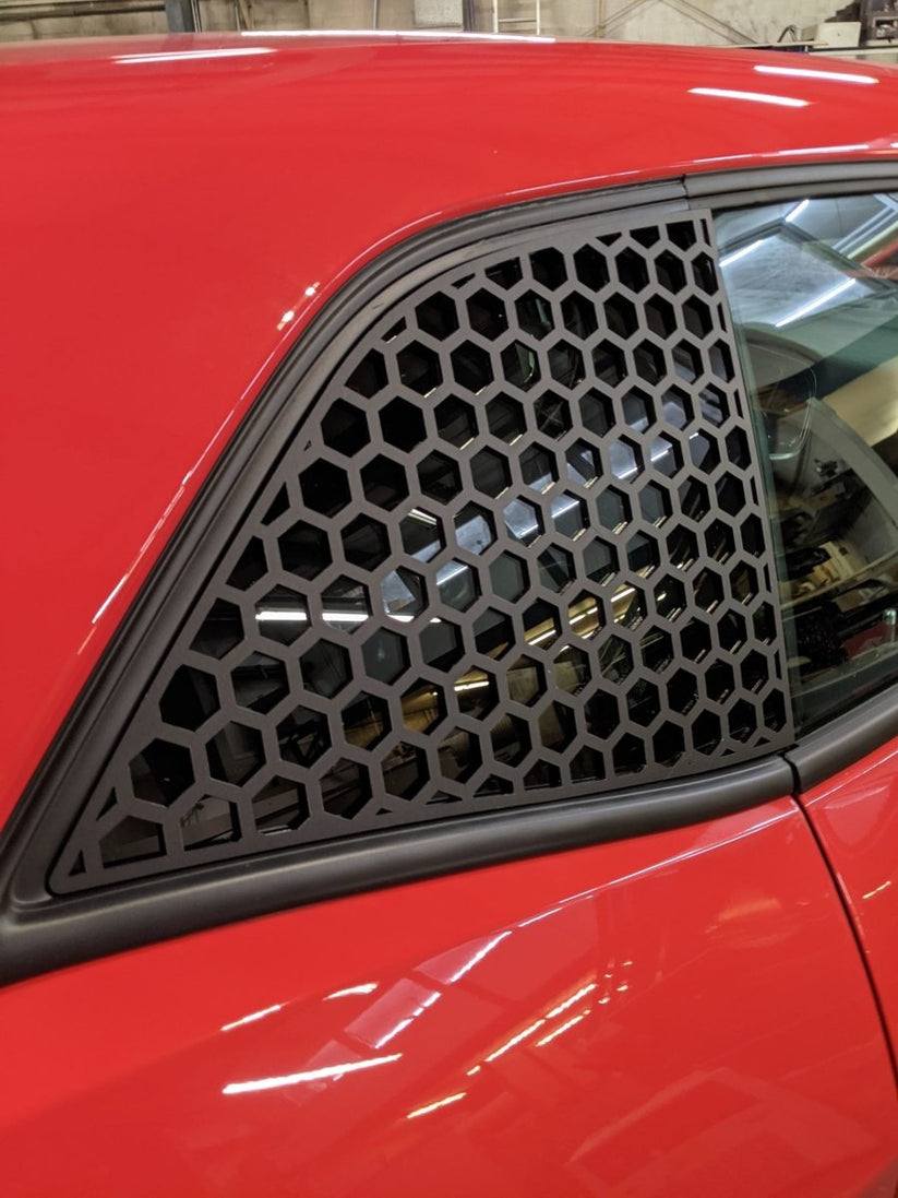 Hexagon Window Louvers - Fits 15-21 Challenger® – Atomic Car Concepts