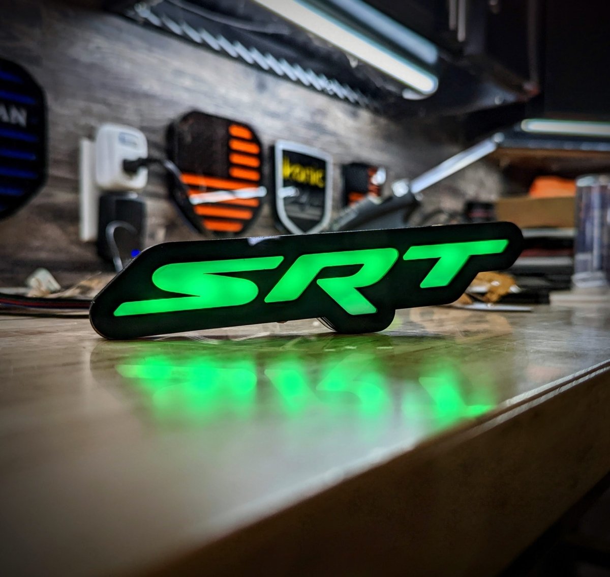 SRT® LED Illuminated Badge - White or RGB - Grille or Body Mount - Off ...