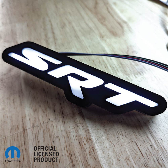 SRT® LED Illuminated Badge - White or RGB - Grille or Body Mount - Off ...