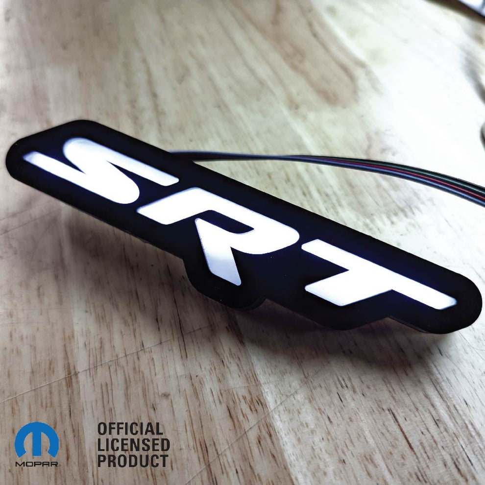 SRT® LED Illuminated Badge - White or RGB - Grille or Body Mount - Off ...